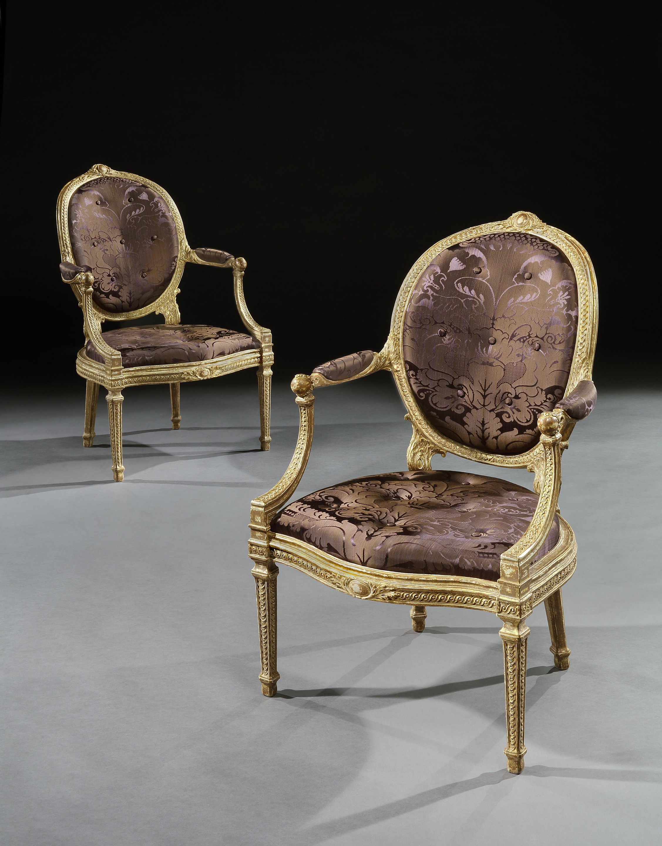 John Linnell: A Pair of George III Giltwood Armchairs - John Linnell: A ...