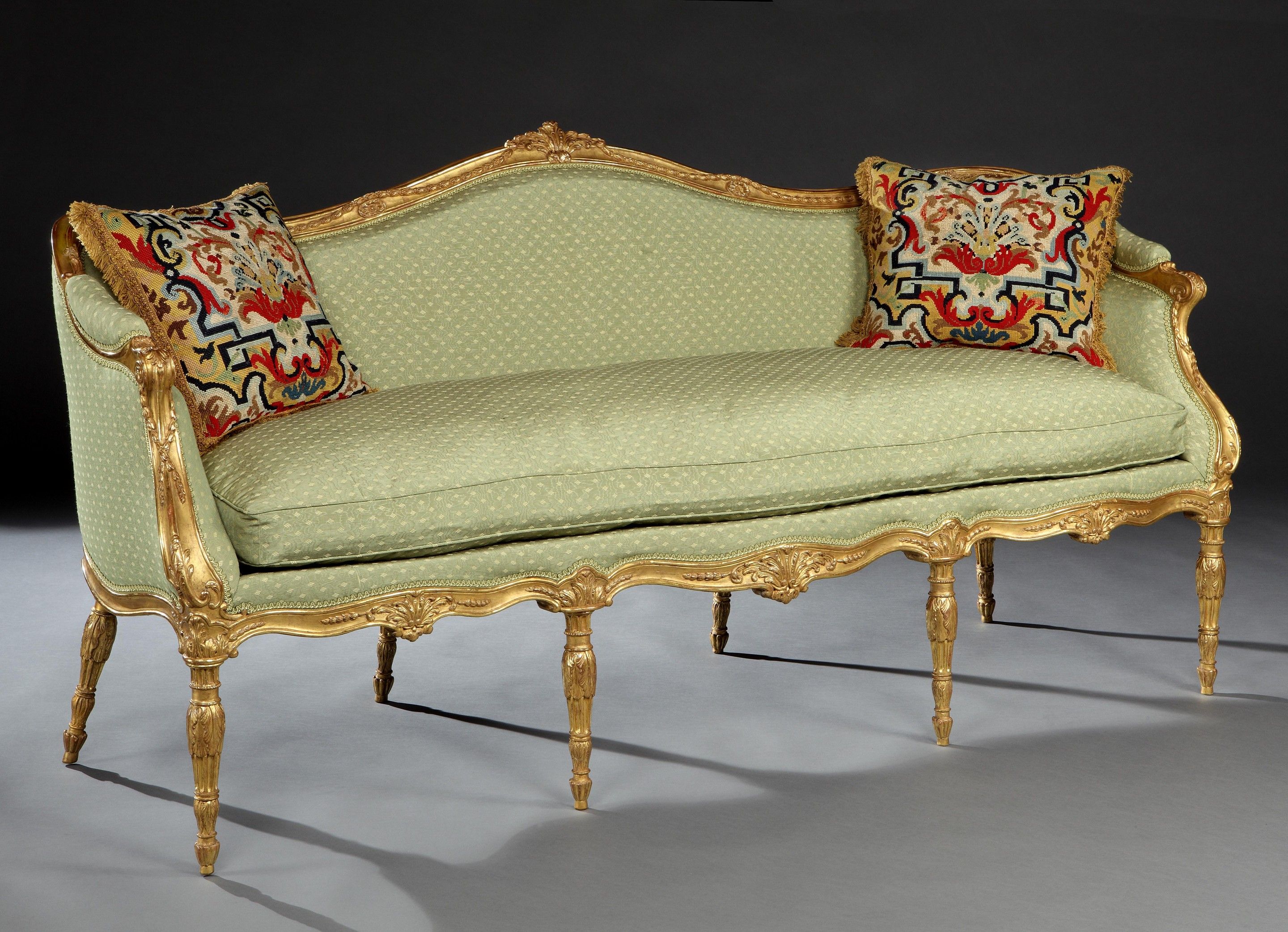 Thomas Chippendale: A George III giltwood settee - Thomas Chippendale ...